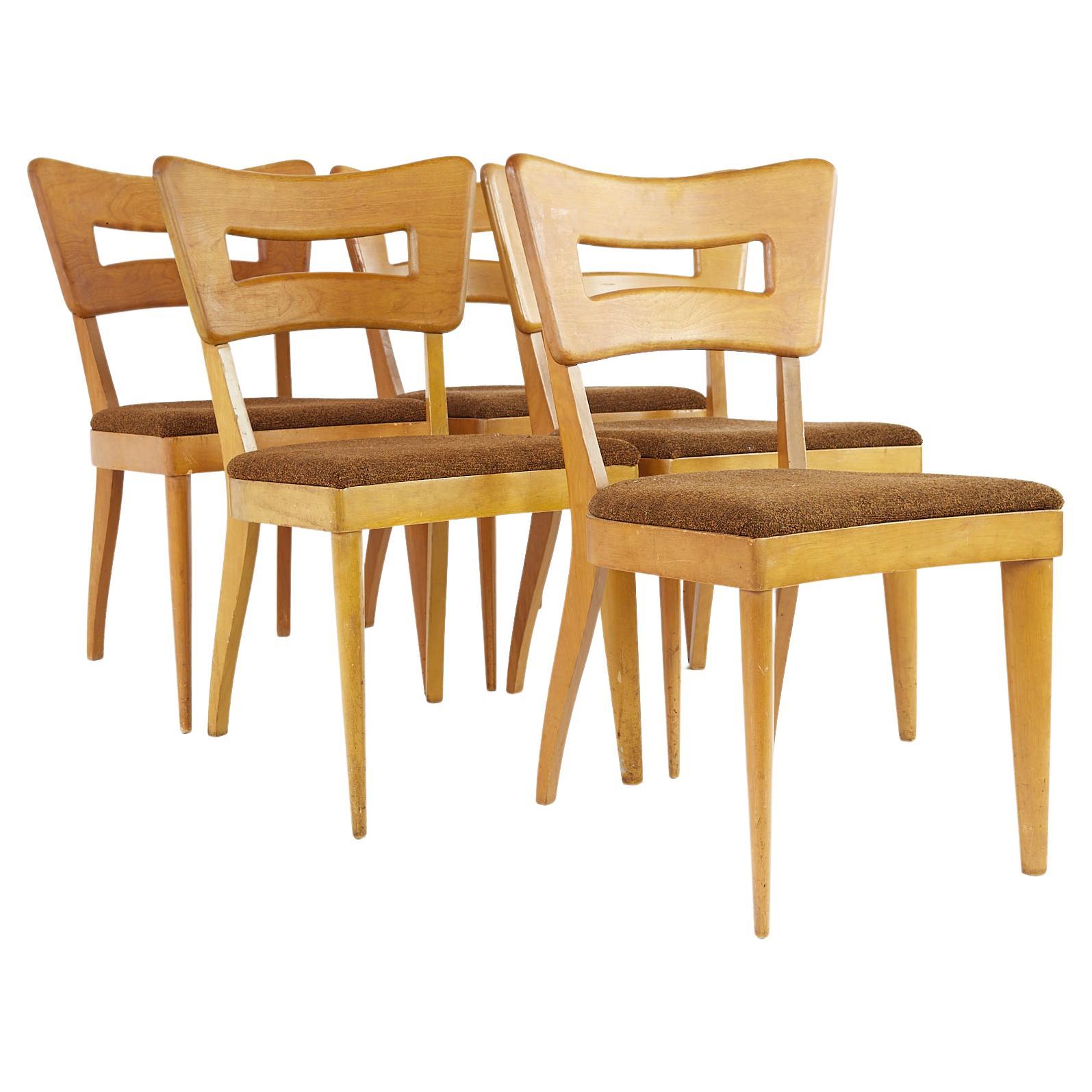 Heywood Wakefield Mid Century Dog Bone Dining Chairs, Set of 5 For Sale ...