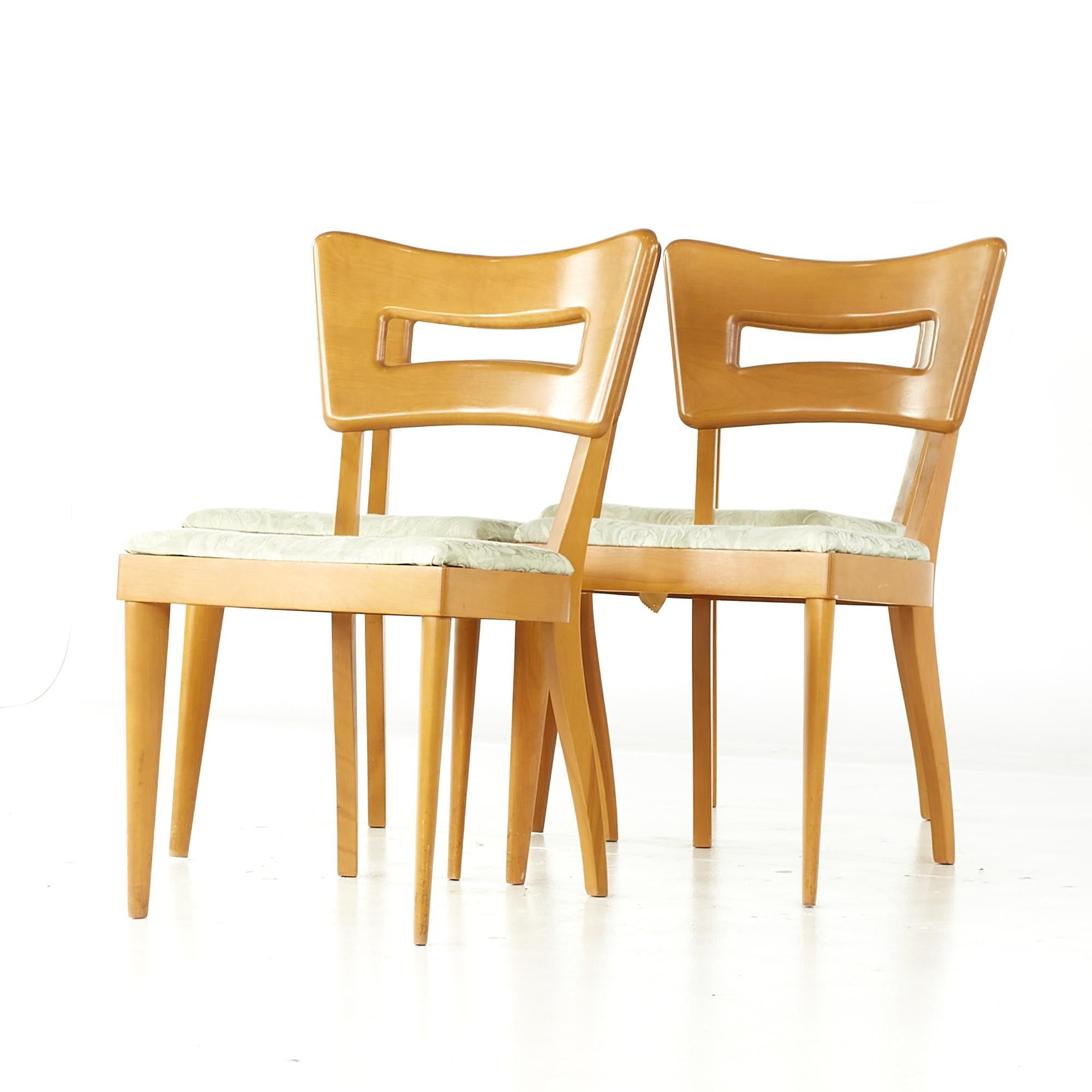 Heywood Wakefield Mid Century Wheat Dog Bone Chairs, Set of 4 For Sale ...