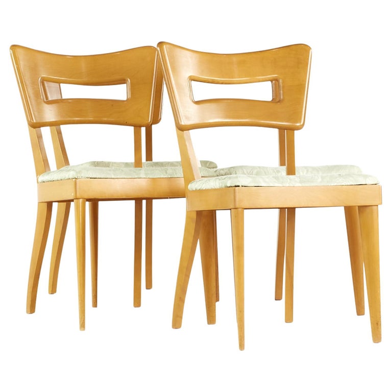 Heywood Wakefield Mid Century Wheat Dog Bone Chairs, Set of 4 For Sale ...