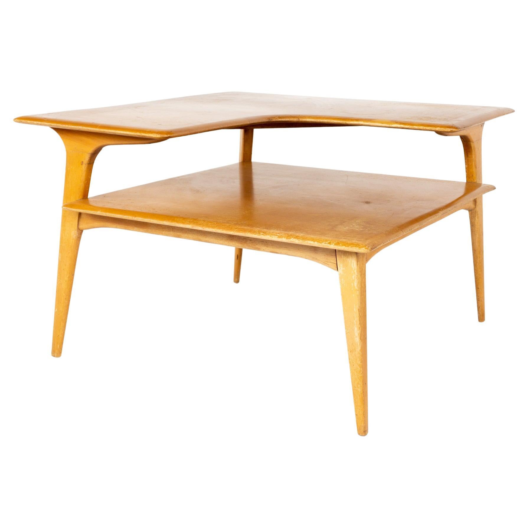 Antique Victorian Heywood Wakefield Wicker Corner Sewing Stand, circa ...