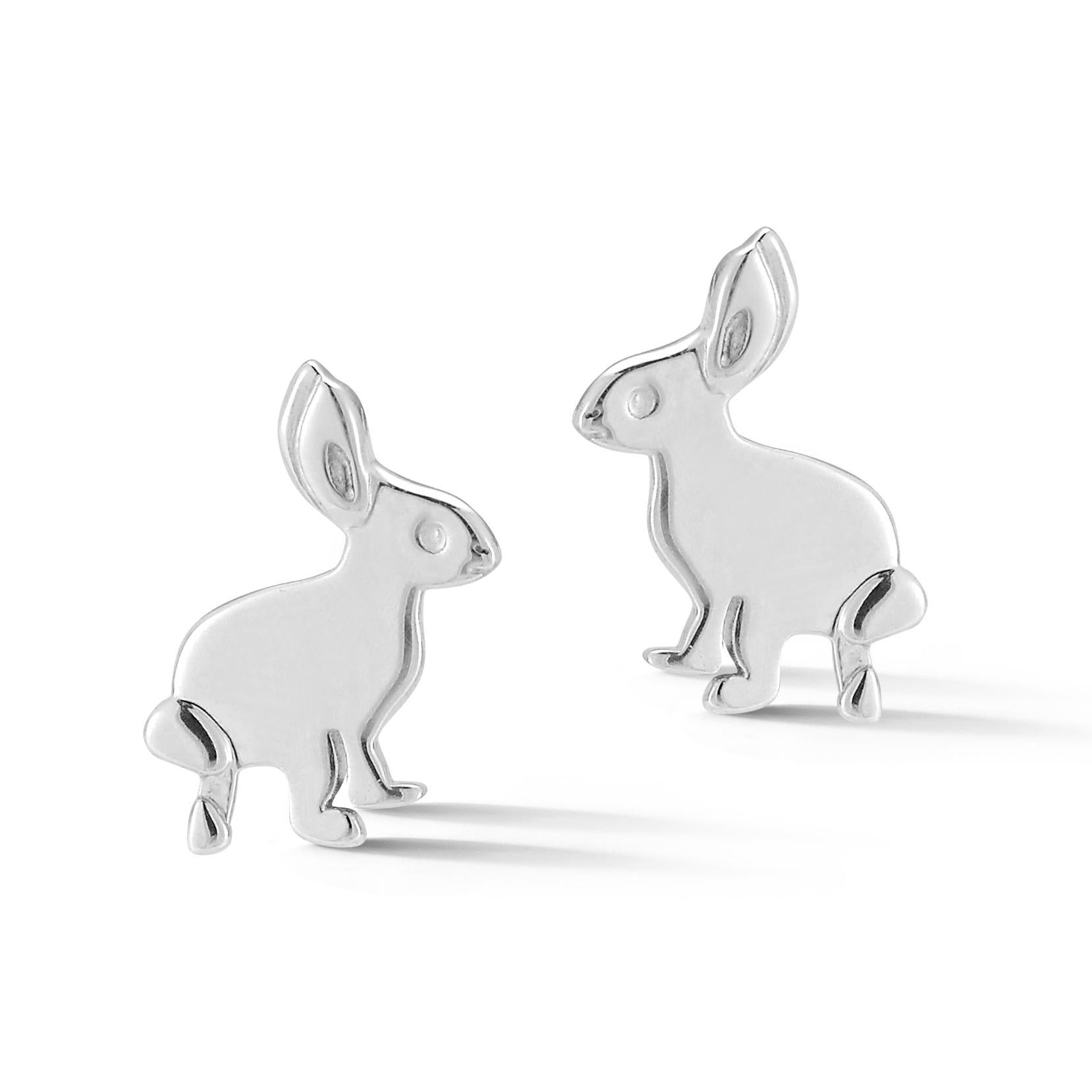 Hi June Parker Silver Bunny Stud Earrings For Sale at 1stDibs | bunny ...
