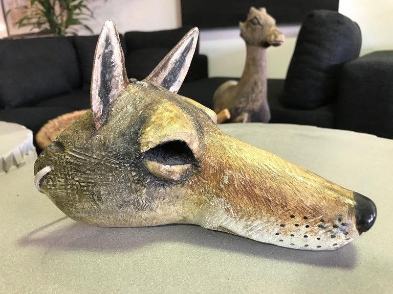 Hib Sabin Carved Wood Spirit Animal Mask at 1stDibs | wooden animal ...