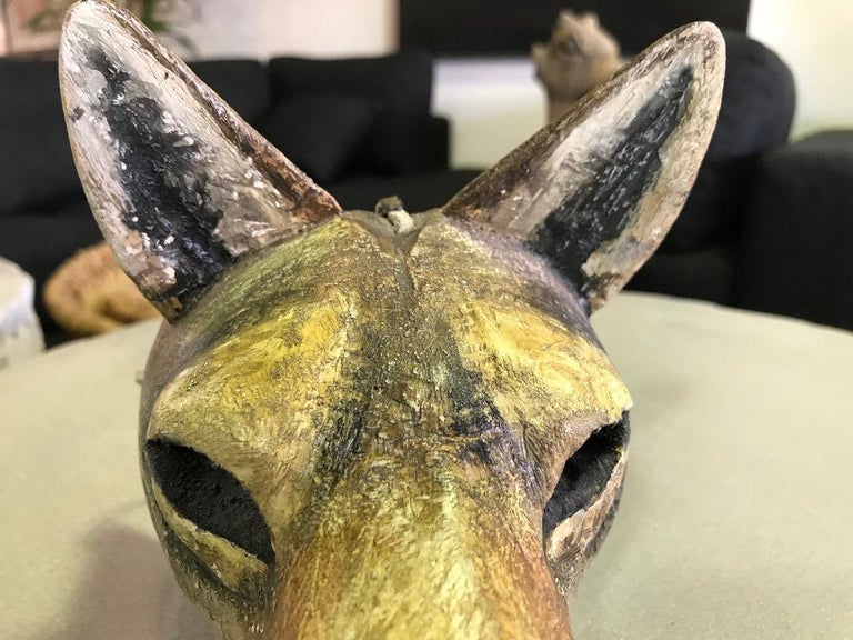 Hib Sabin Carved Wood Spirit Animal Mask at 1stDibs | wooden animal ...