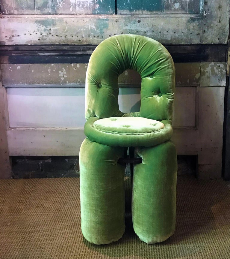 "Hi!breed" Bespoke Chair with Biomorphic Upholstery on Vintage Chair ...