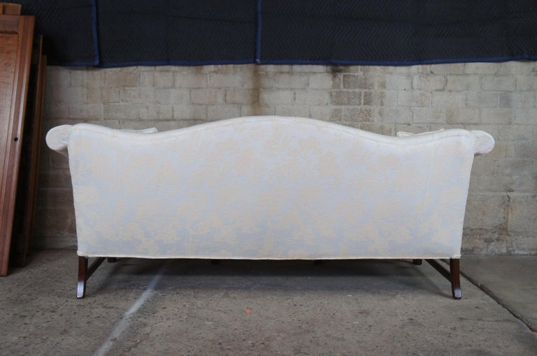 Hickory Chair Chippendale Mahogany Camelback Sofa Rolled Arm Pagoda ...