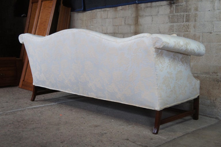 Hickory Chair Chippendale Mahogany Camelback Sofa Rolled Arm Pagoda ...