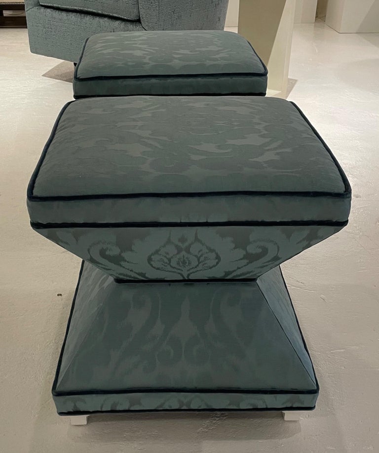 Hickory Chair Serge Hourglass French Modernist Ottomans 'Pair' For Sale ...