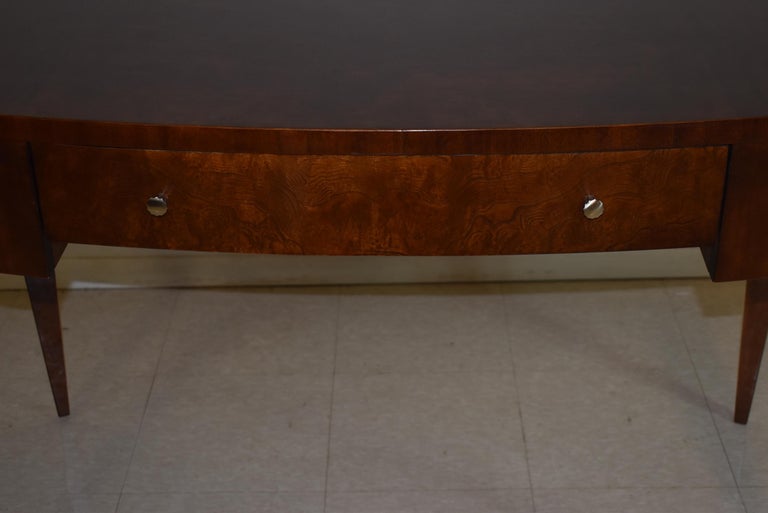 Hickory White Contemporary Oval Full Size Desk For Sale at 1stDibs