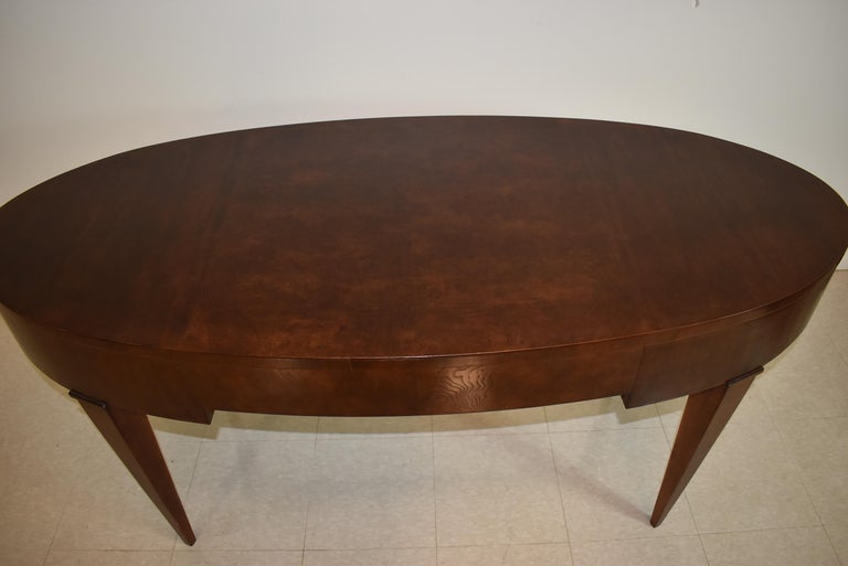 Hickory White Contemporary Oval Full Size Desk For Sale at 1stDibs
