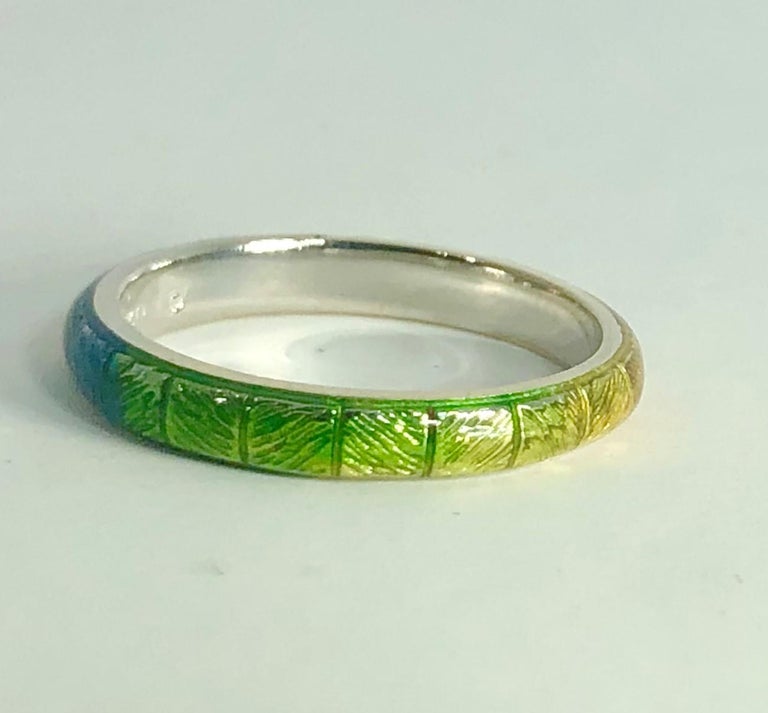 Hidalgo 18 Karat Gold and Rainbow Enamel Fashion Ring at 1stDibs ...