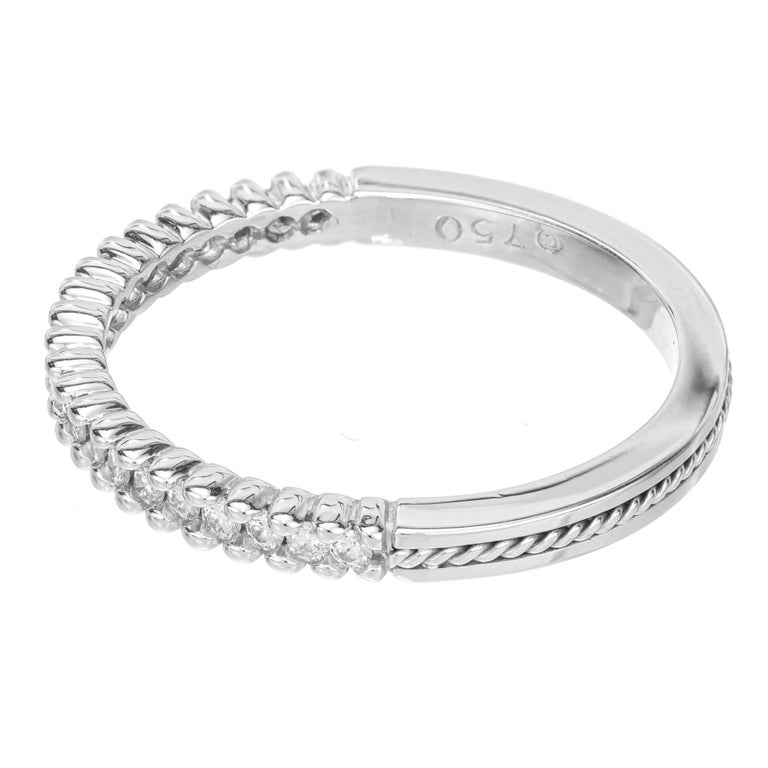 Hidalgo .30 Carat Diamond White Gold Wedding Band For Sale at 1stDibs