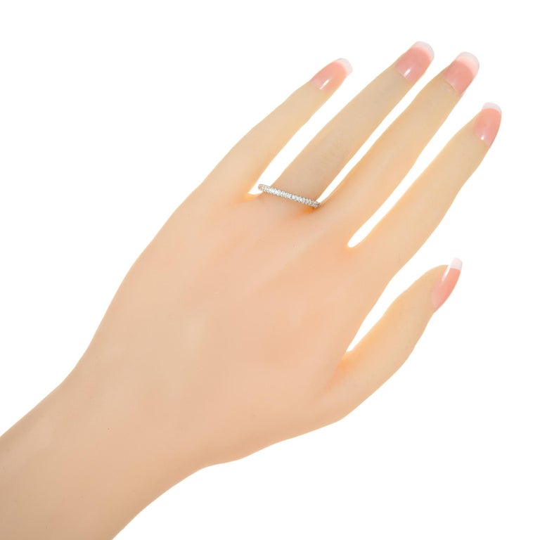 Hidalgo .30 Carat Diamond White Gold Wedding Band For Sale at 1stDibs