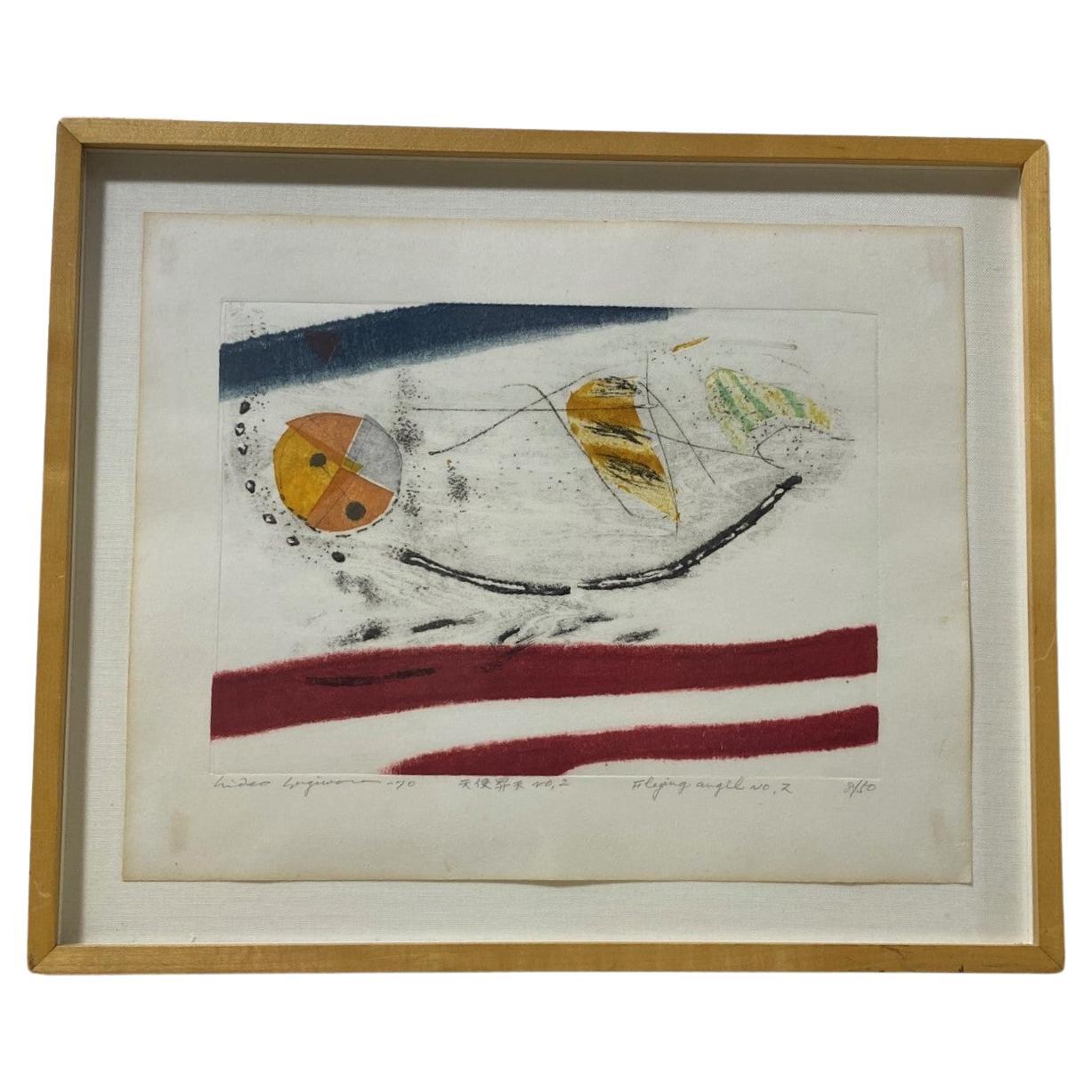 Hideo Hagiwara Signed Limited Edition Japanese Woodblock Print Flying ...