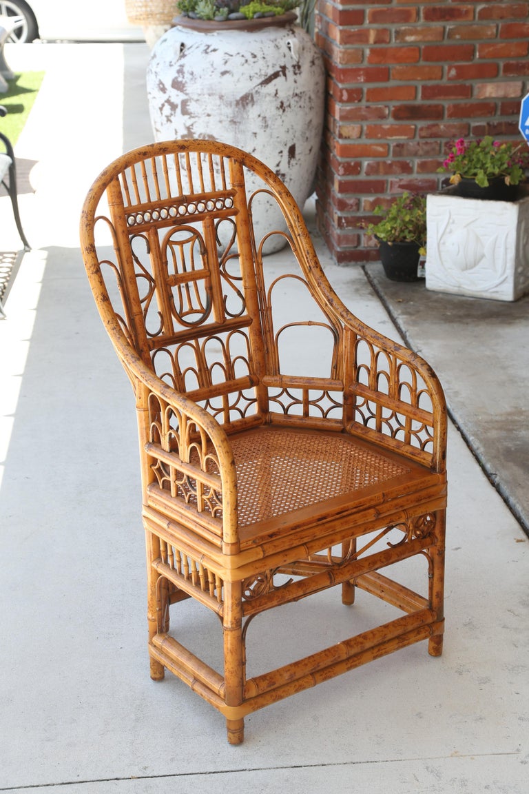 High Back Bamboo Brighton Chair at 1stDibs