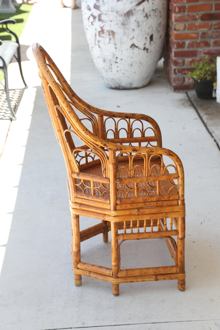 High Back Bamboo Brighton Chair at 1stDibs