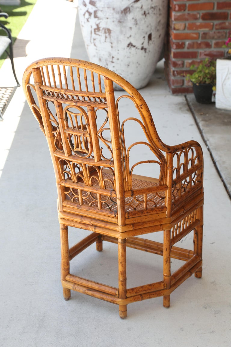 High Back Bamboo Brighton Chair at 1stDibs