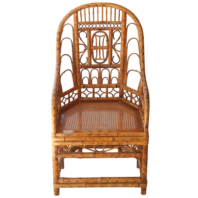 High Back Bamboo Brighton Chair at 1stDibs