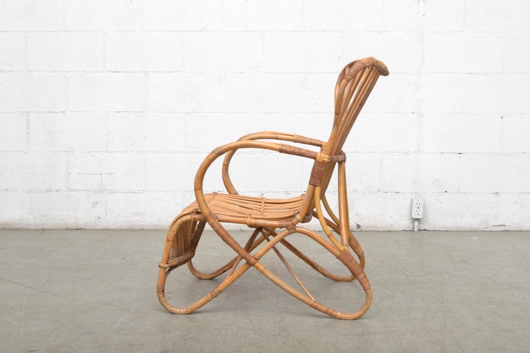 High Back Bamboo Lounge Chair at 1stDibs | bamboo high back chair, high ...