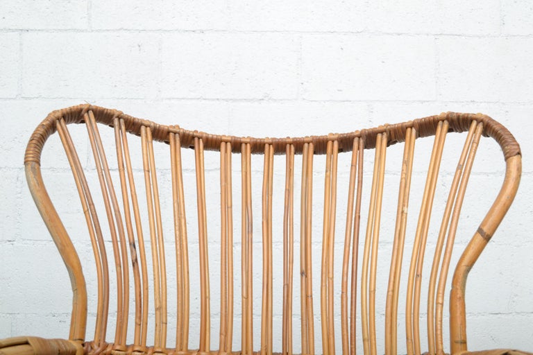 High Back Bamboo Lounge Chair at 1stDibs | bamboo high back chair, high ...
