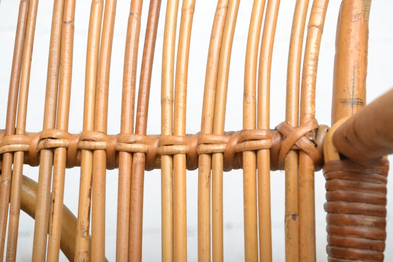 High Back Bamboo Lounge Chair at 1stDibs | bamboo high back chair, high ...