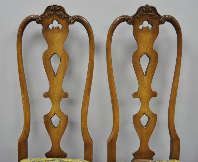 High Back Italian Baroque or Swedish Rococo Style Dining Side Chairs ...