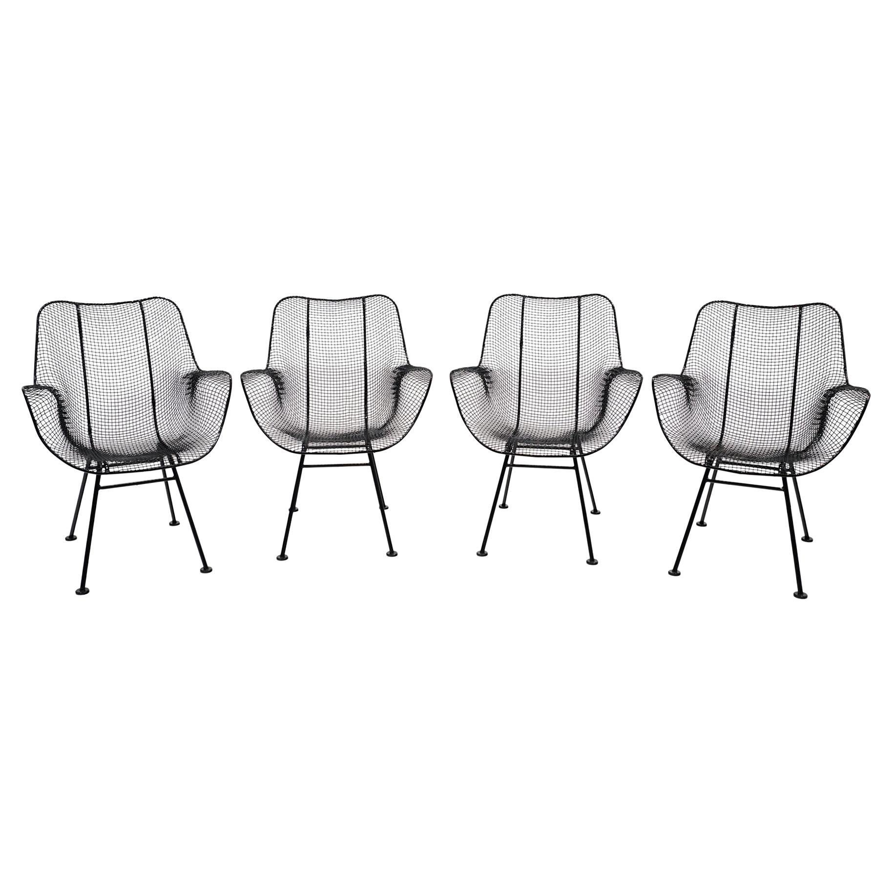 Wire Mesh Dining Chairs by Woodard at 1stDibs
