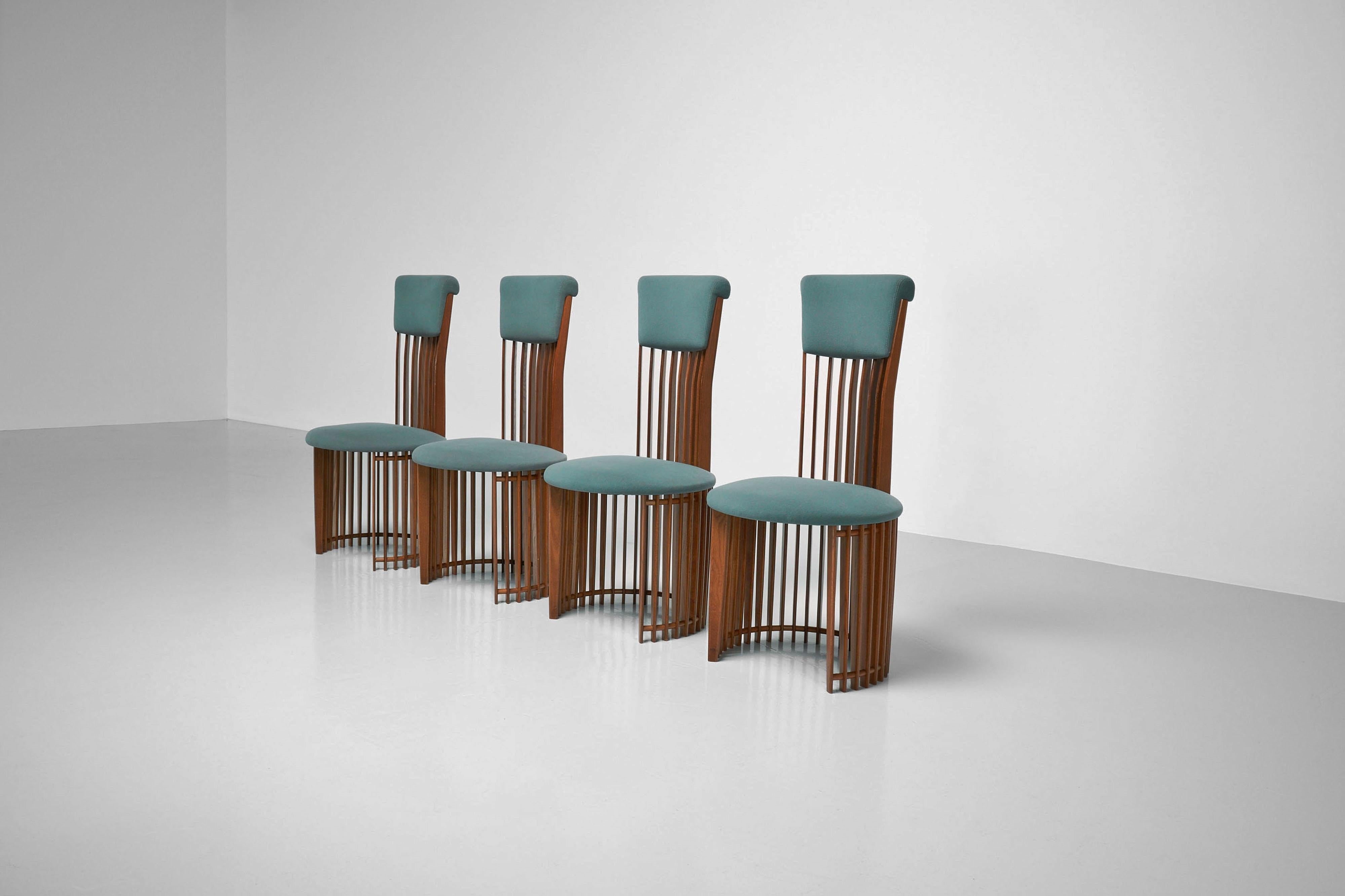 High back spine chairs in ash wood made in Italy 1970s For Sale at 1stDibs