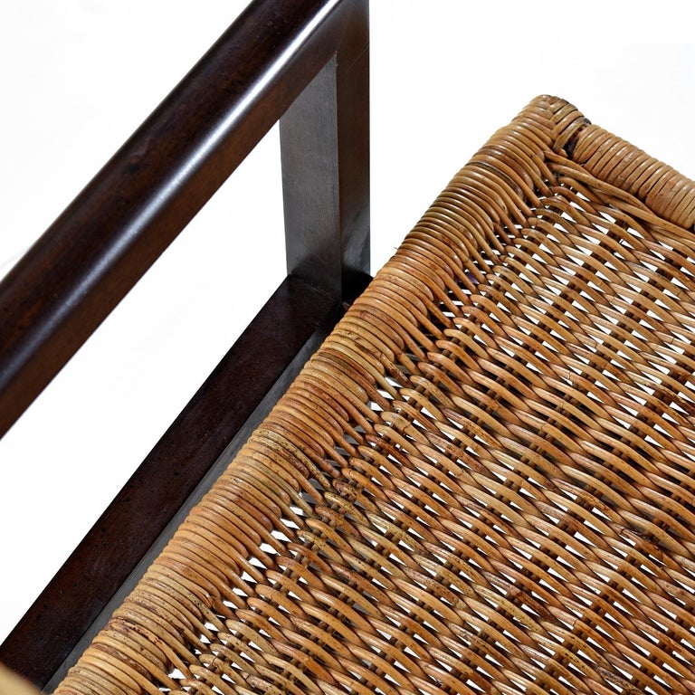 High Back Woven Rattan Dining Chairs by Century Furniture at 1stDibs