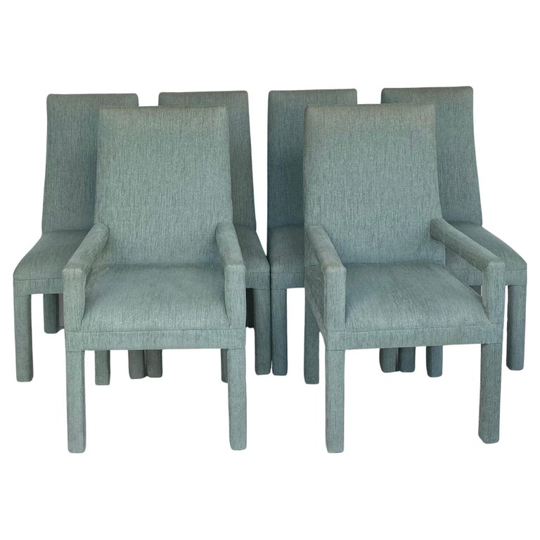 High-backed, Large Scale Upholstered Dining Chairs, Set of 6 ''2 Arms ...