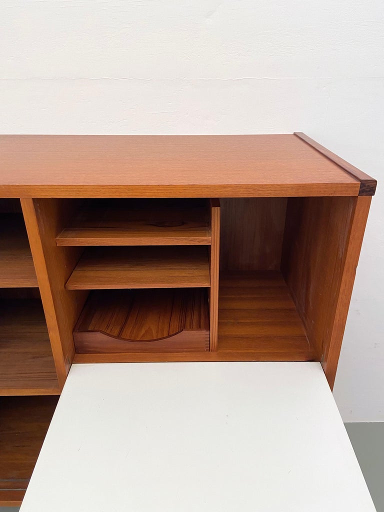 High Credenza by Pierro Ranzani for Elam in Laminate, Teak and Metal ...