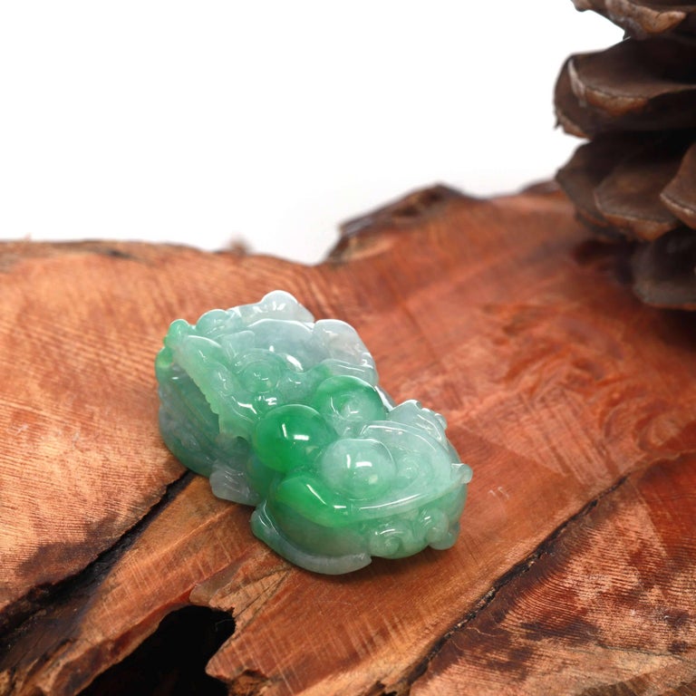 High-End Pi Xiu Genuine Burmese, Apple Green, Jadeite Jade, Pendant For ...