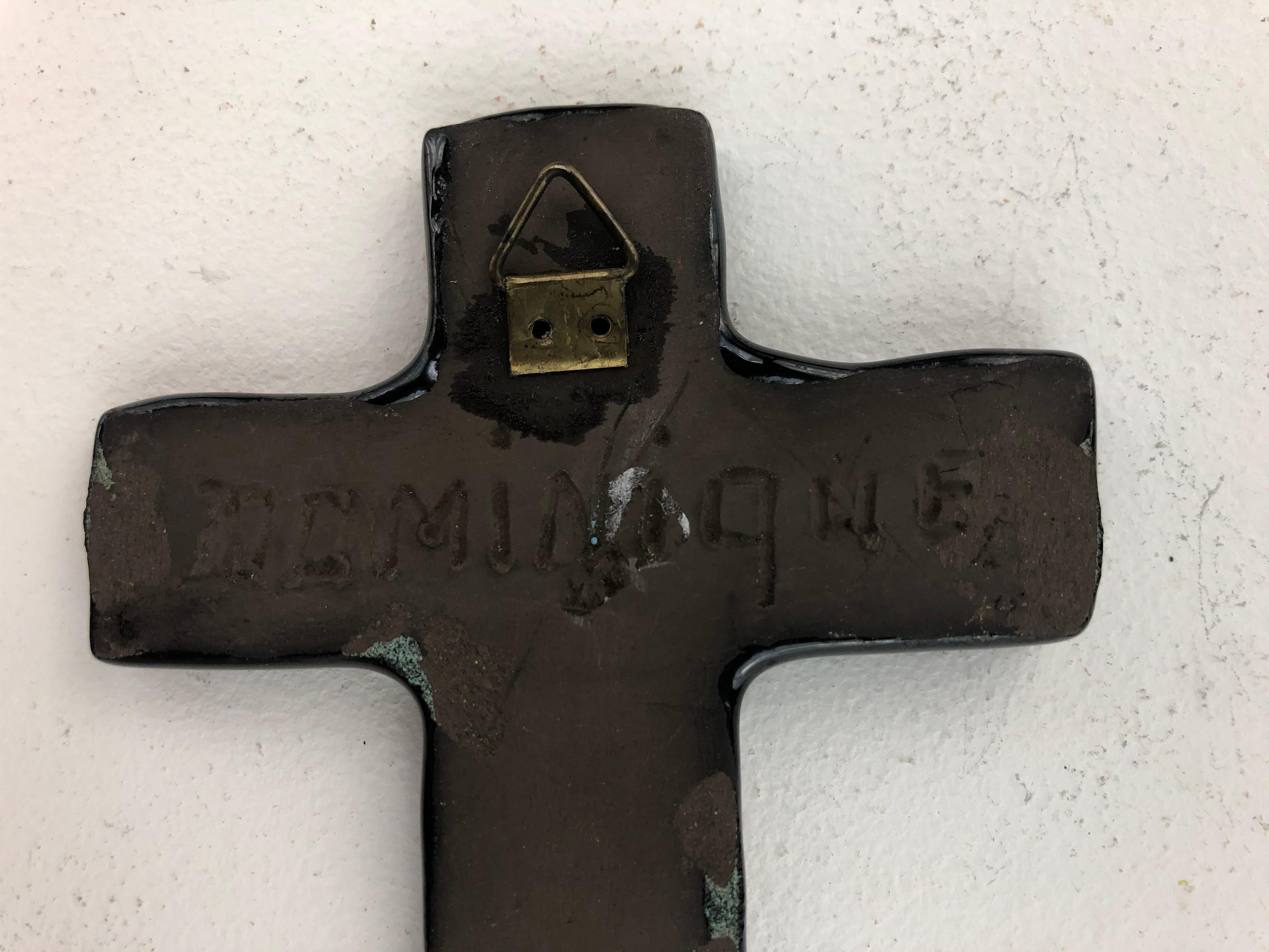 High Gloss Black Ceramic Cross, Minimalist Religious Wall Decoration ...