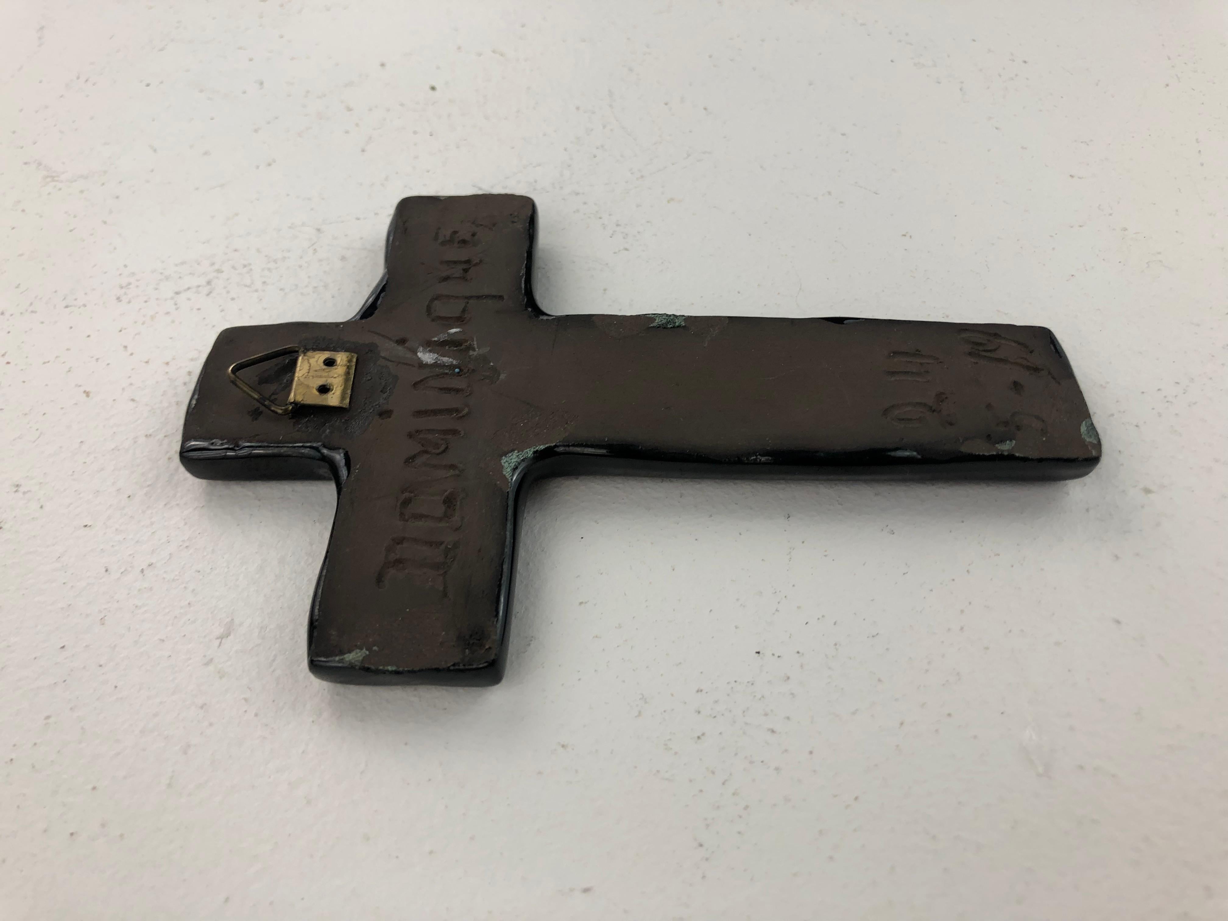 High Gloss Black Ceramic Cross, Minimalist Religious Wall Decoration ...