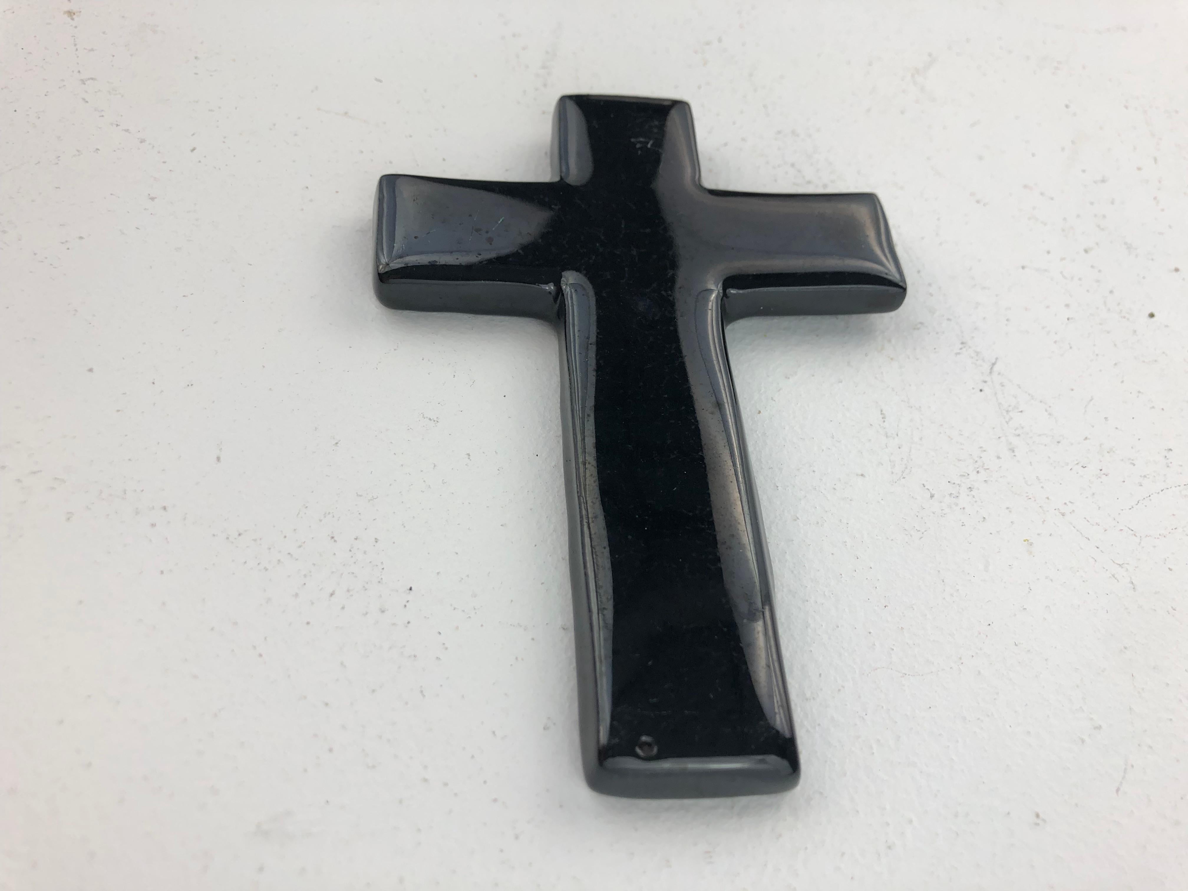 High Gloss Black Ceramic Cross, Minimalist Religious Wall Decoration ...