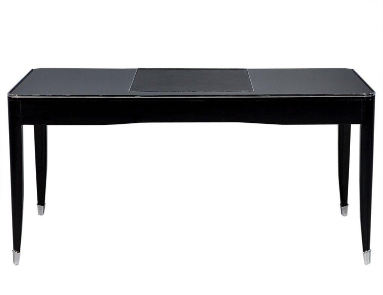 High Gloss Black Lacquer One Fifth Paris Office Writing Desk by Ralph ...