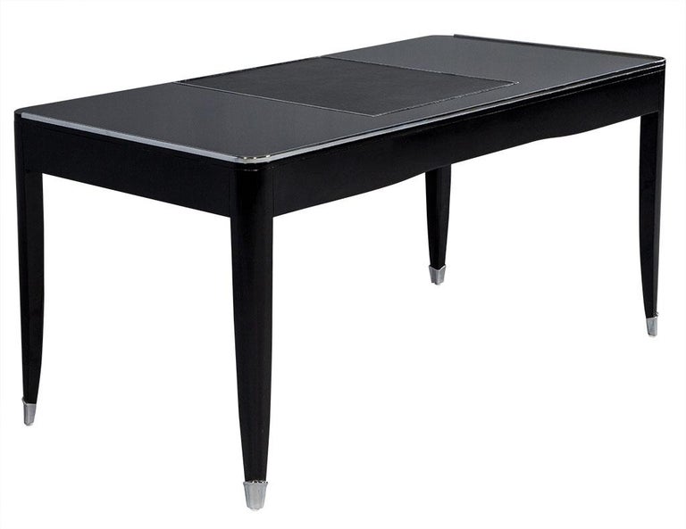 High Gloss Black Lacquer One Fifth Paris Office Writing Desk by Ralph ...