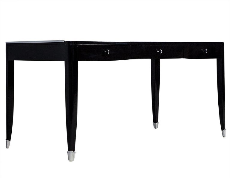 High Gloss Black Lacquer One Fifth Paris Office Writing Desk by Ralph ...