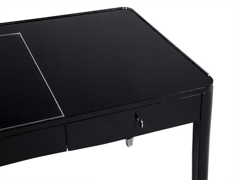 High Gloss Black Lacquer One Fifth Paris Office Writing Desk by Ralph ...