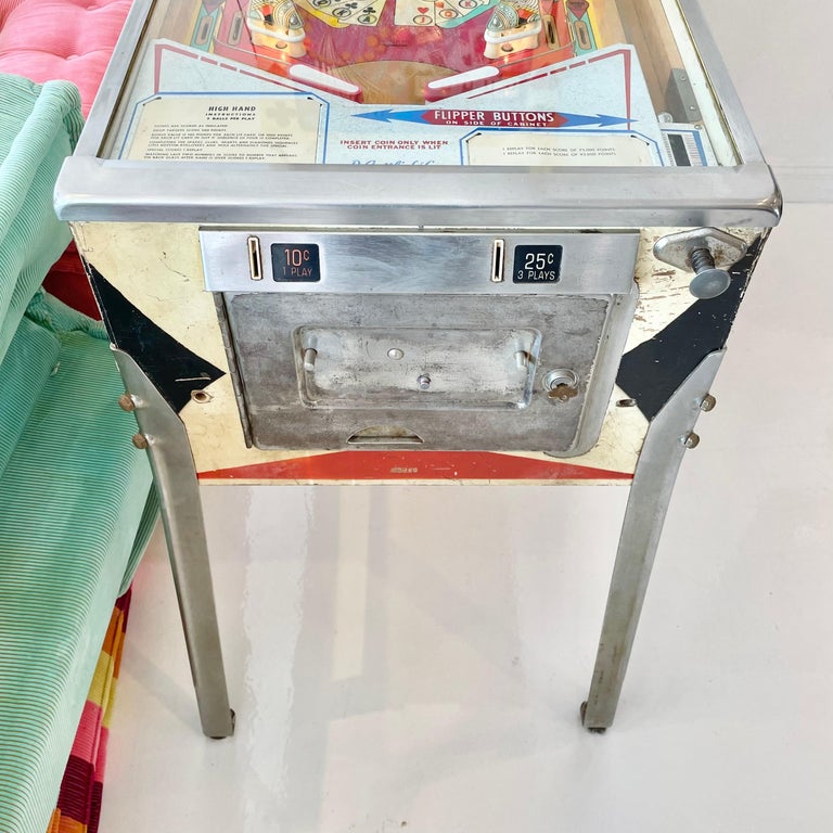 High Hand Pinball Arcade Game, 1973, USA at 1stDibs