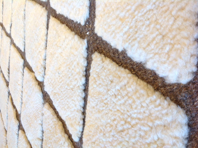 High-Low Diamond Pattern Rug For Sale at 1stDibs