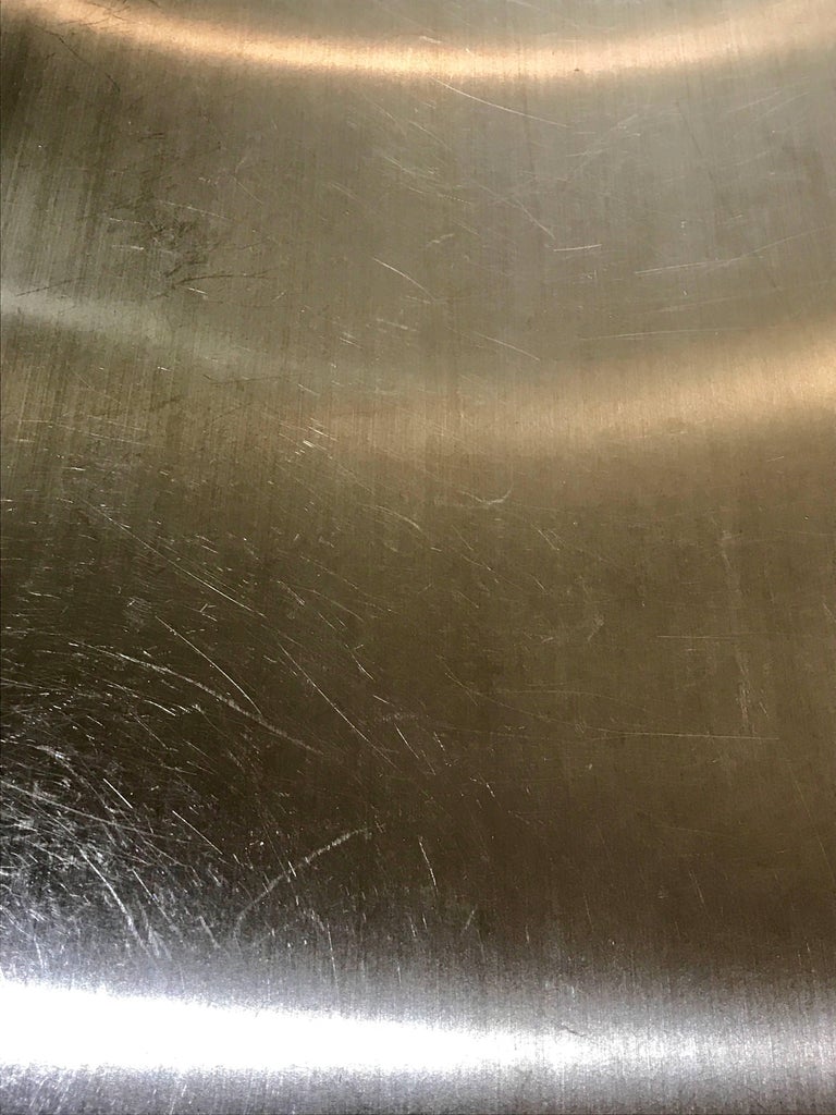 High Polished Metal Streamline Modern Waterfall Coffee Table, Late 20th ...