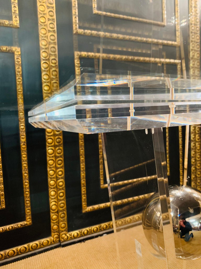 High Quality Acrylic Dining Table with Rectangular Glass Top glazed For ...