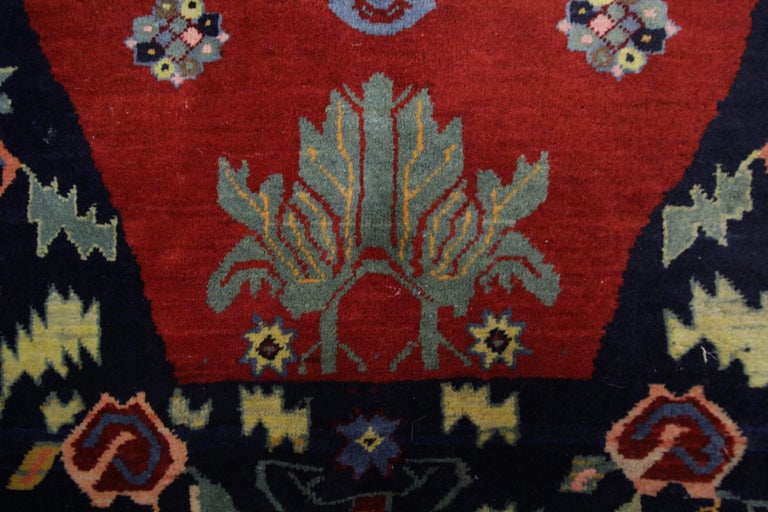 High-Quality Antique Rug Caucasian Carpet Rug, Traditional Living Room ...