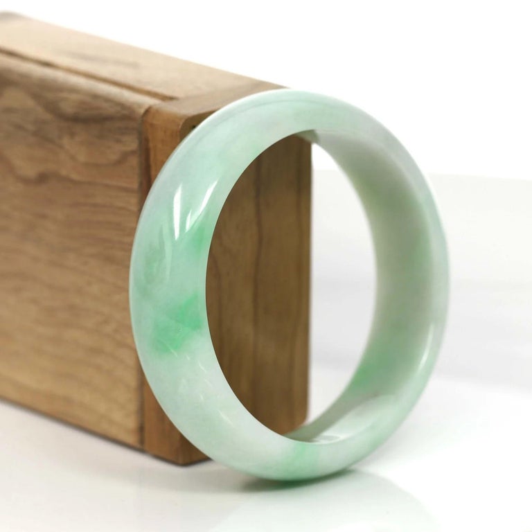 High-Quality Apple Green Natural Burmese Jadeite Jade Bangle, #889 For ...