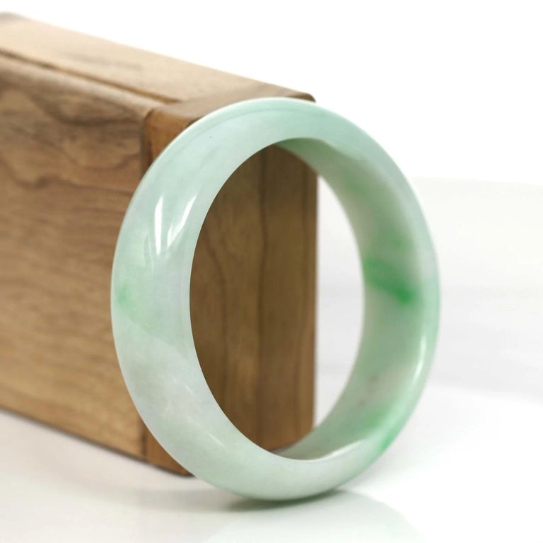 High-Quality Apple Green Natural Burmese Jadeite Jade Bangle, #889 For ...