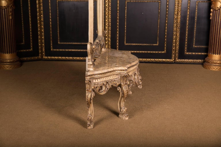 High Quality Elegant Rococo Console Table with Big Mirror For Sale at ...