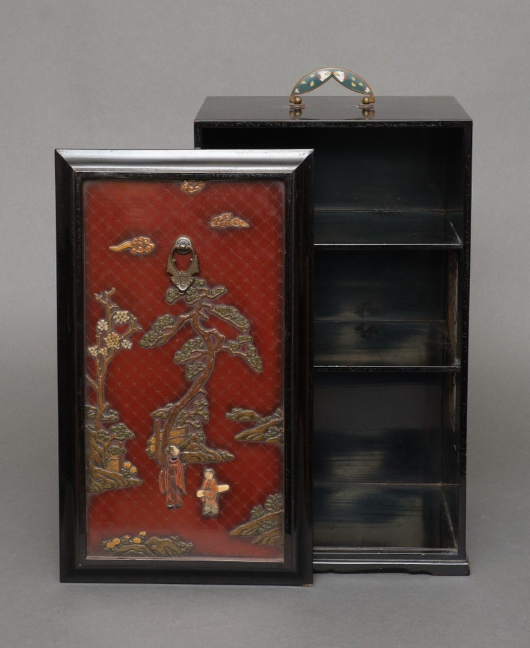 High Quality Japanese Portable Black Lacquer Tea Utensils Box 茶箱 ...