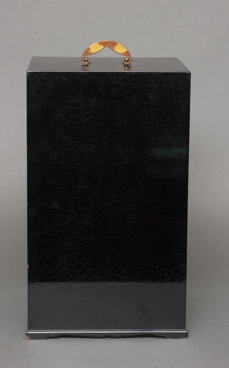 High Quality Japanese Portable Black Lacquer Tea Utensils Box 茶箱 ...