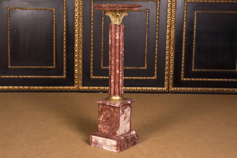 High Quality Marble Column with Bronze in the antique Style of ...