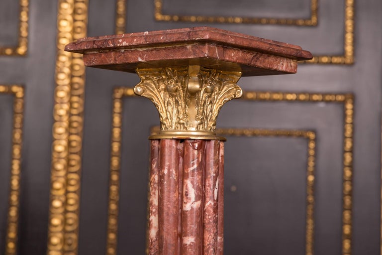 High Quality Marble Column with Bronze in the antique Style of ...